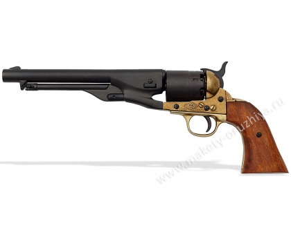 Револьвер Кольт 1860 год 44 калибр, чёрный ствол, времен гражданской ...