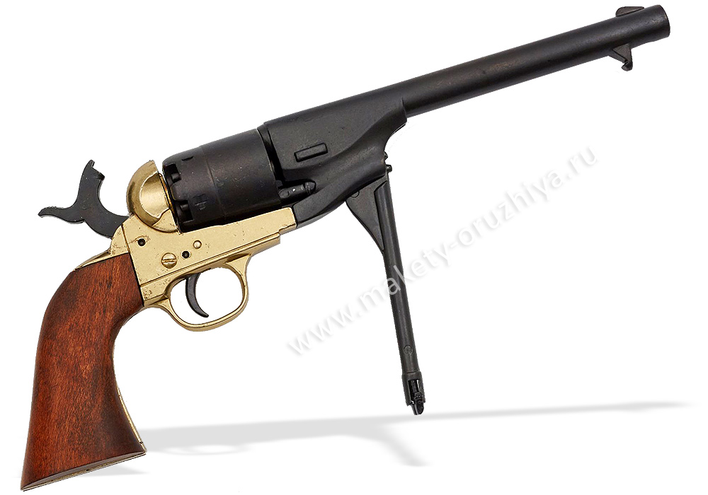Револьвер Кольт 1860 год 44 калибр, чёрный ствол, времен гражданской ...